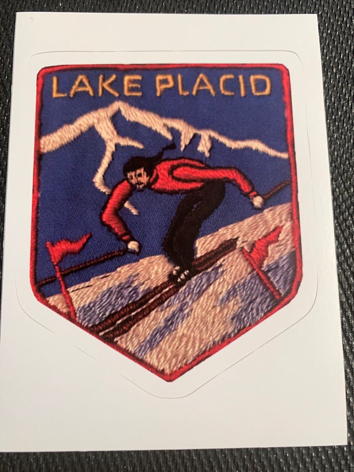 LAKE PLACID NEW YORK Vintage Style Travel Decal, Vinyl STICKER of a ...