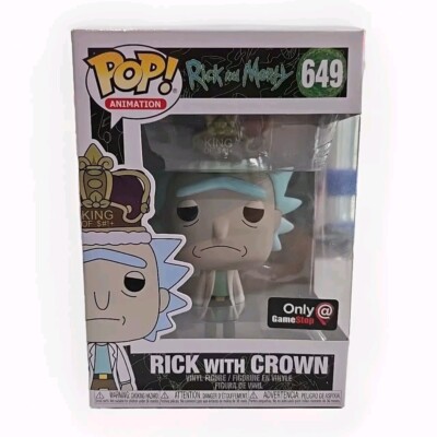 Funko POP! Animation Rick and Morty Rick with Crown #649 Vinyl Figure ...