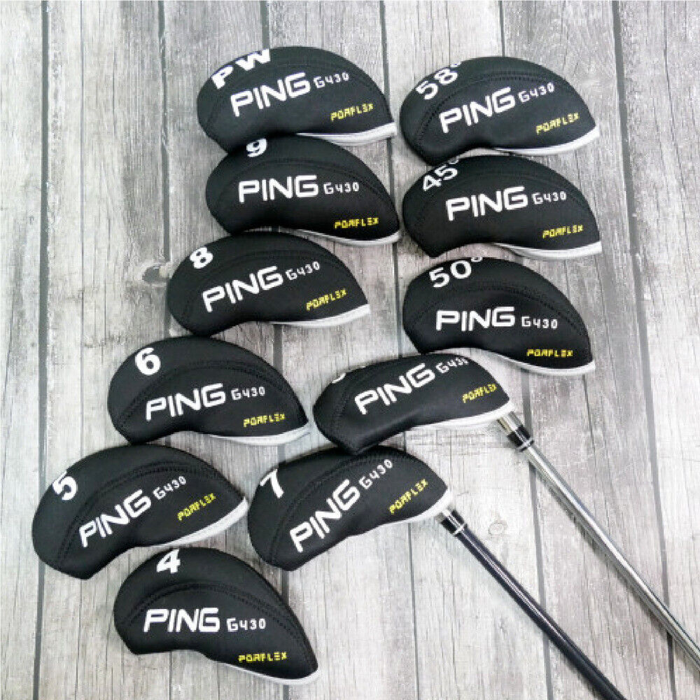 PING New G430 Golf Iron Club Head Cover Black Neoprene/2 | eBay