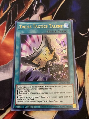 Yugioh TCG - Triple Tactics Talent *Ultra Rare* 1st Ed MP21-EN143 MINT ...
