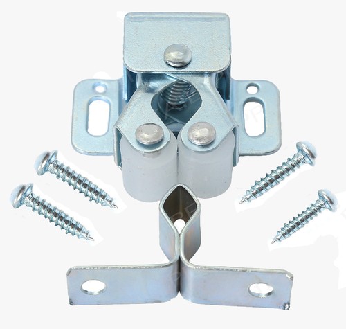 DOUBLE ROLLER CATCH Cupboard Cabinet Door Close Latch Gripper Lock ...