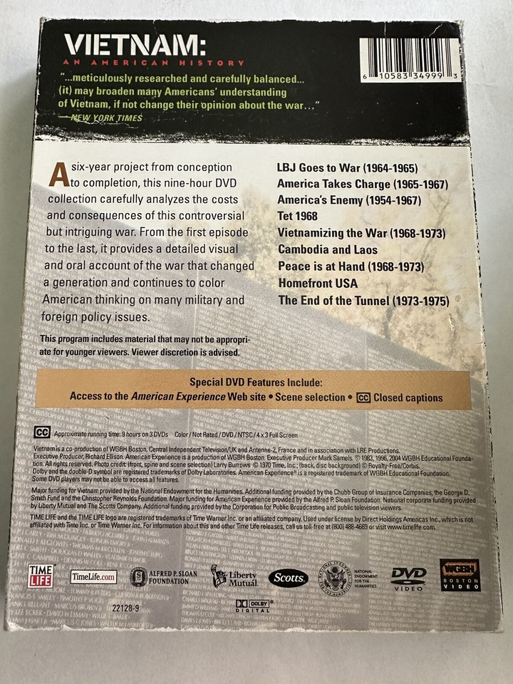VIETNAM: An American History by Time Life (DVD) | eBay