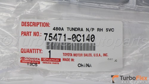 Toyota Tundra 2014-2018 Tundra Right Door Emblem 75471-0C140 Genuine ...
