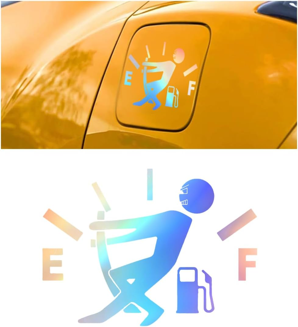 Gas Cap Memes Funny Car Stickers, High Gas Consumption Decal Auto Fuel