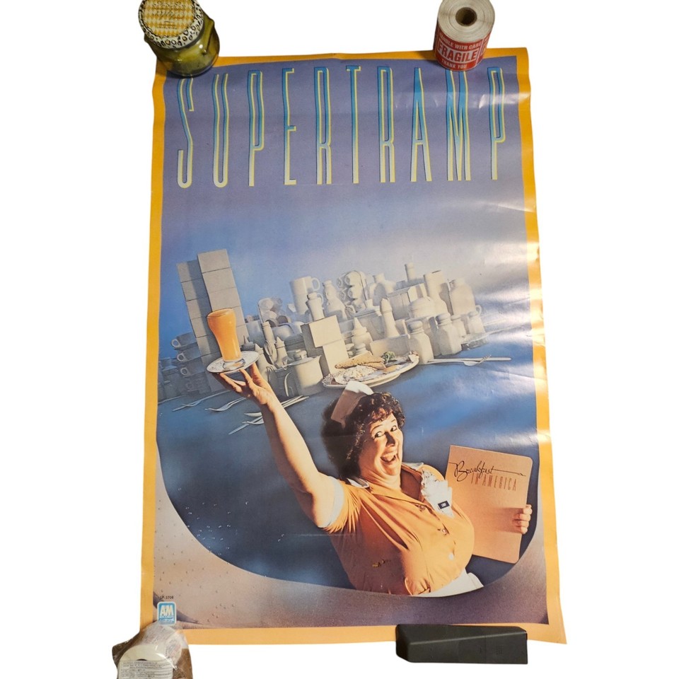 Supertramp Breakfast In America 24x36 Vintage 1979 A&M Record Album ...