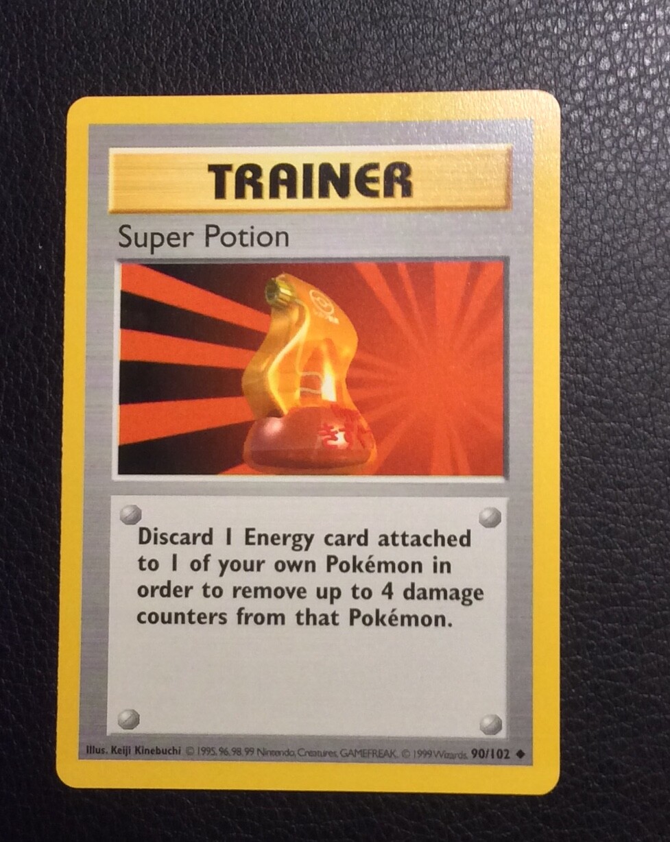1999 Shadowless Trainer Super Potion Base Set Pokemon Card 90/102 Non ...
