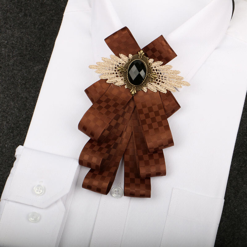 Men Pre-Tied Ribbon Rhinestone Neck Bow Tie Necktie Bow Knot Wedding ...