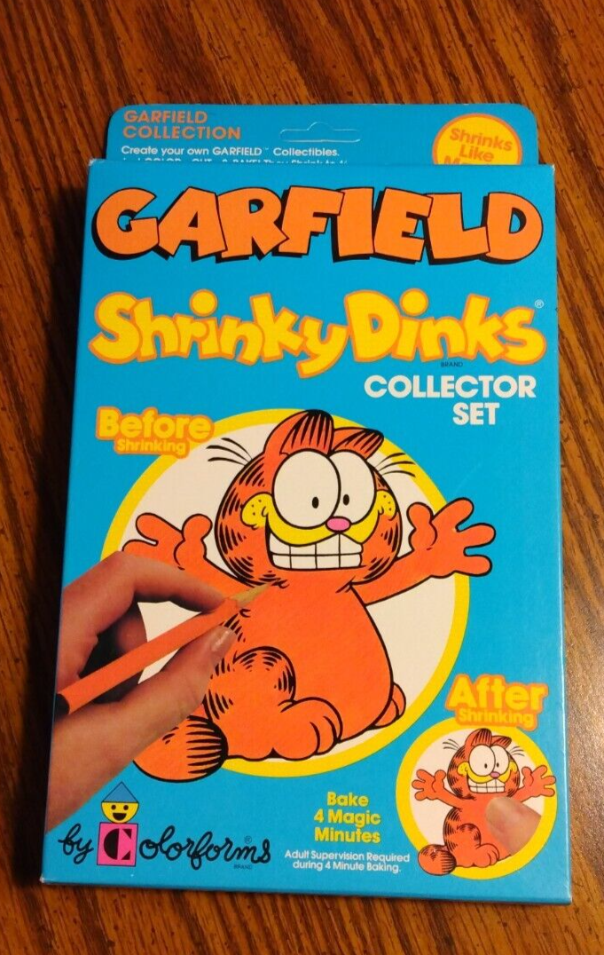 Vintage Colorforms Garfield Shrinky Dinks Collector Set 80's box Rare ...