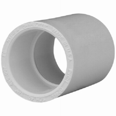 (100) 2" White Slip x Slip Schedule 40 PVC Pipe Couplings | eBay
