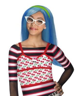 Ghoulia Yelps Wig Monster High Fancy Dress Up Halloween Child Costume ...