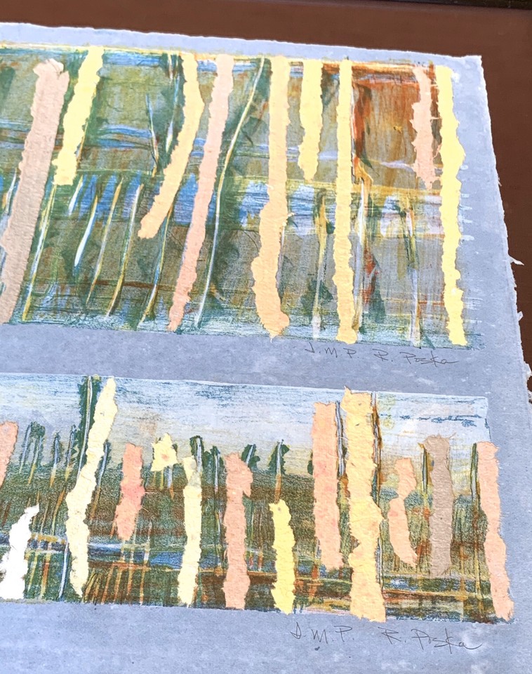 HUGE Original Roland Poska 1977 Mixed Media Modernism Painting 4x ...