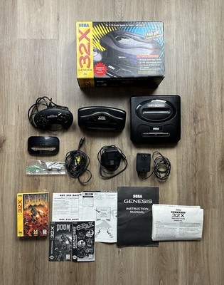 Sega Genesis 32X Console Unit With Box Bundles Doom Genesis Console ...