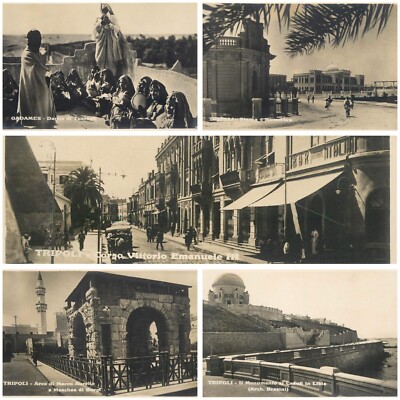 Lot of 5 photo postcards ex-Italian colony Tripolitania Libya Tripoli ...