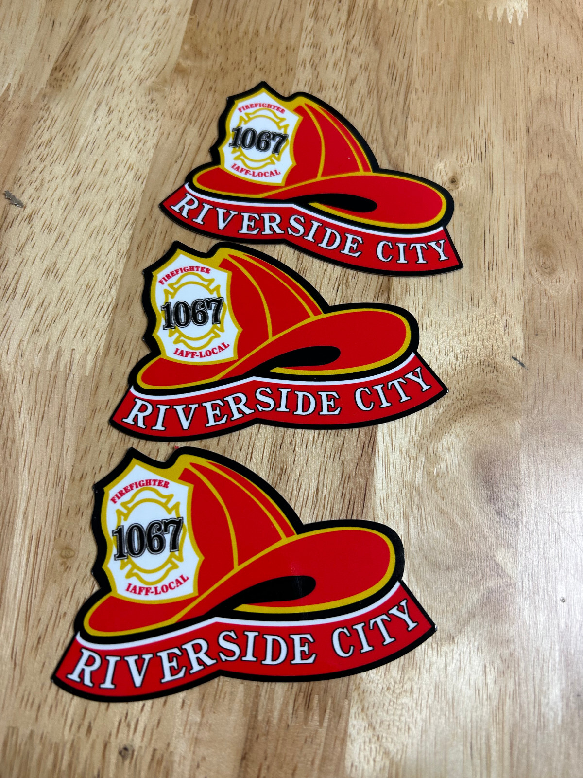 RIVERSIDE CITY FIRE DEPARTMENT STICKERS HIGH QUALITY UV LAMINATE HELMET ...