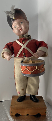 Doll Drummer Boy Major Celluloid Soldier Toy Wind Up Japan 1930s ...