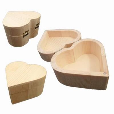 Wooden Heart Shaped Big Storage Box To Personalise Decorate Paint Craft ...