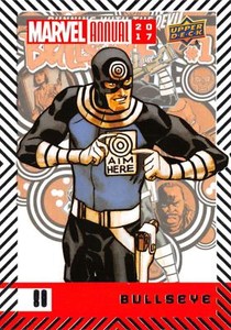 BULLSEYE / 2017 MARVEL ANNUAL (2018 Upper Deck) BASE Trading Card #80 ...