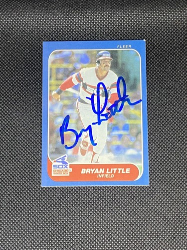 Bryan Little 1986 Fleer #212 Chicago White Sox Signed Auto Autographed ...