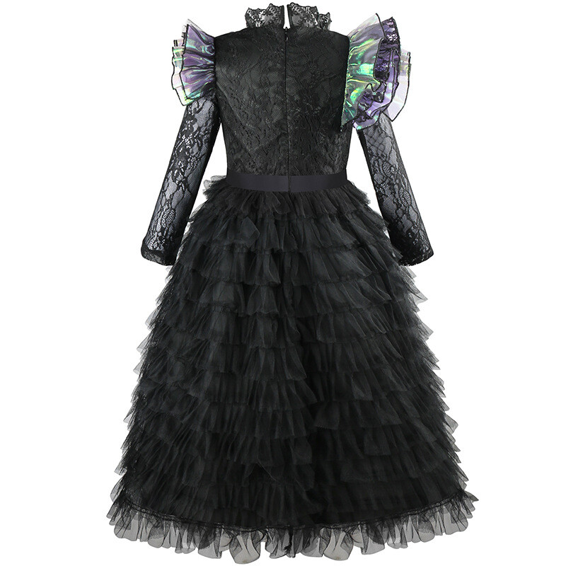 Kids 2024 Movie Wicked Wizard Cosplay Elphaba Girl Black Dress Costume ...