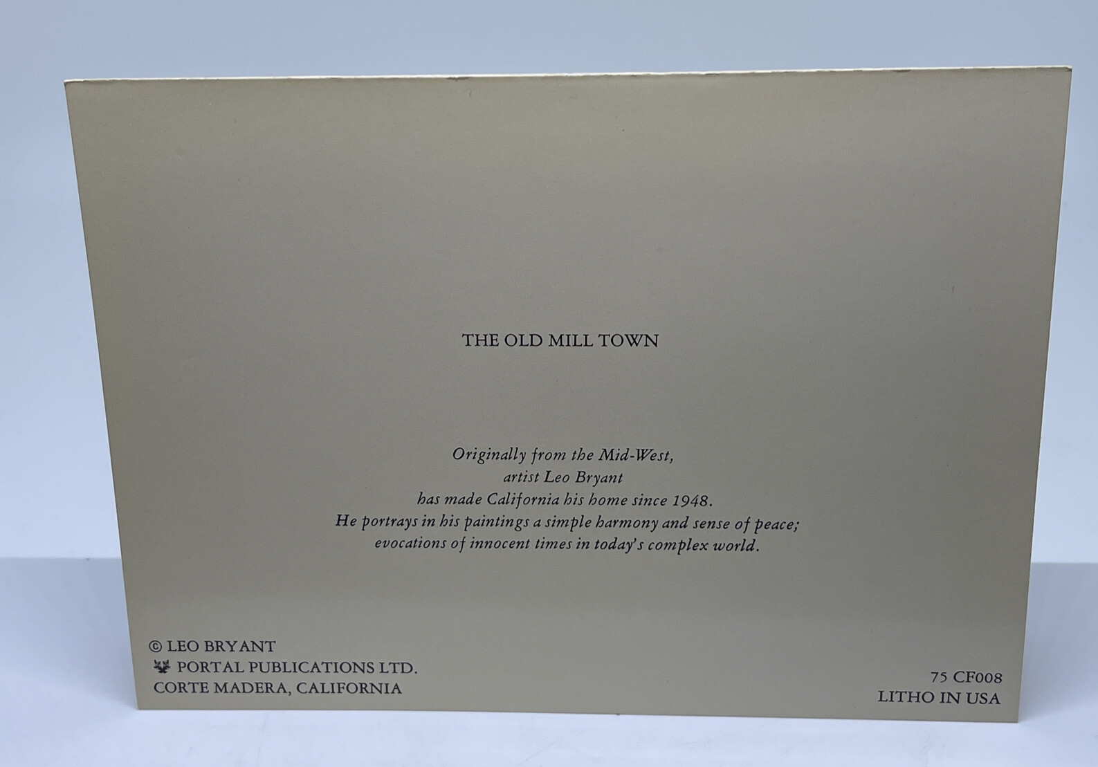 The Old Mill Town by LEO BRYANT Greeting Card CF008 LITHO | eBay