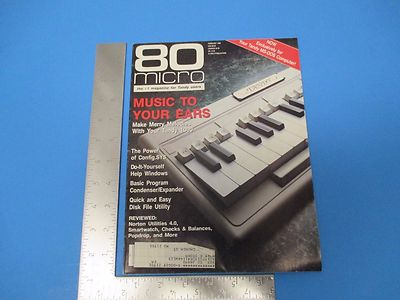 80 Micro Magazine Music February 1988 For Tandy Ms-Dos Computer Users ...