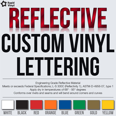 Custom Reflective Vinyl Lettering Decal Sticker Car Van Truck Trailer ...