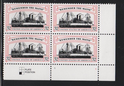 ALLY'S STAMPS US Plate Block Scott #3192 32c Remember The Maine [4] MNH ...
