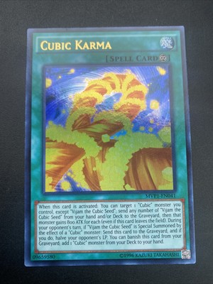 Yugioh! 1x Cubic Karma - MVP1-ENG41 - Gold Rare - Unlimited Edition ...