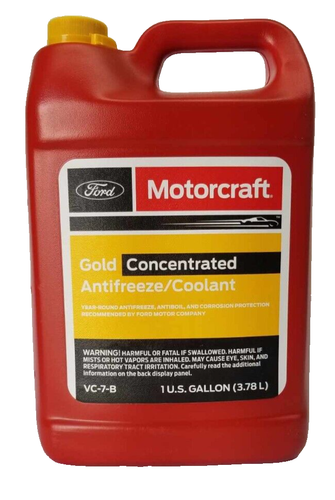 1 Gallon MOTORCRAFT Engine Coolant Antifreeze VC7B GOLD Concentrated ...