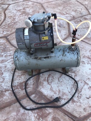 TESTED Portable Gast ROA-P101-AA ROC-R Medical Air Compressor Tank ...