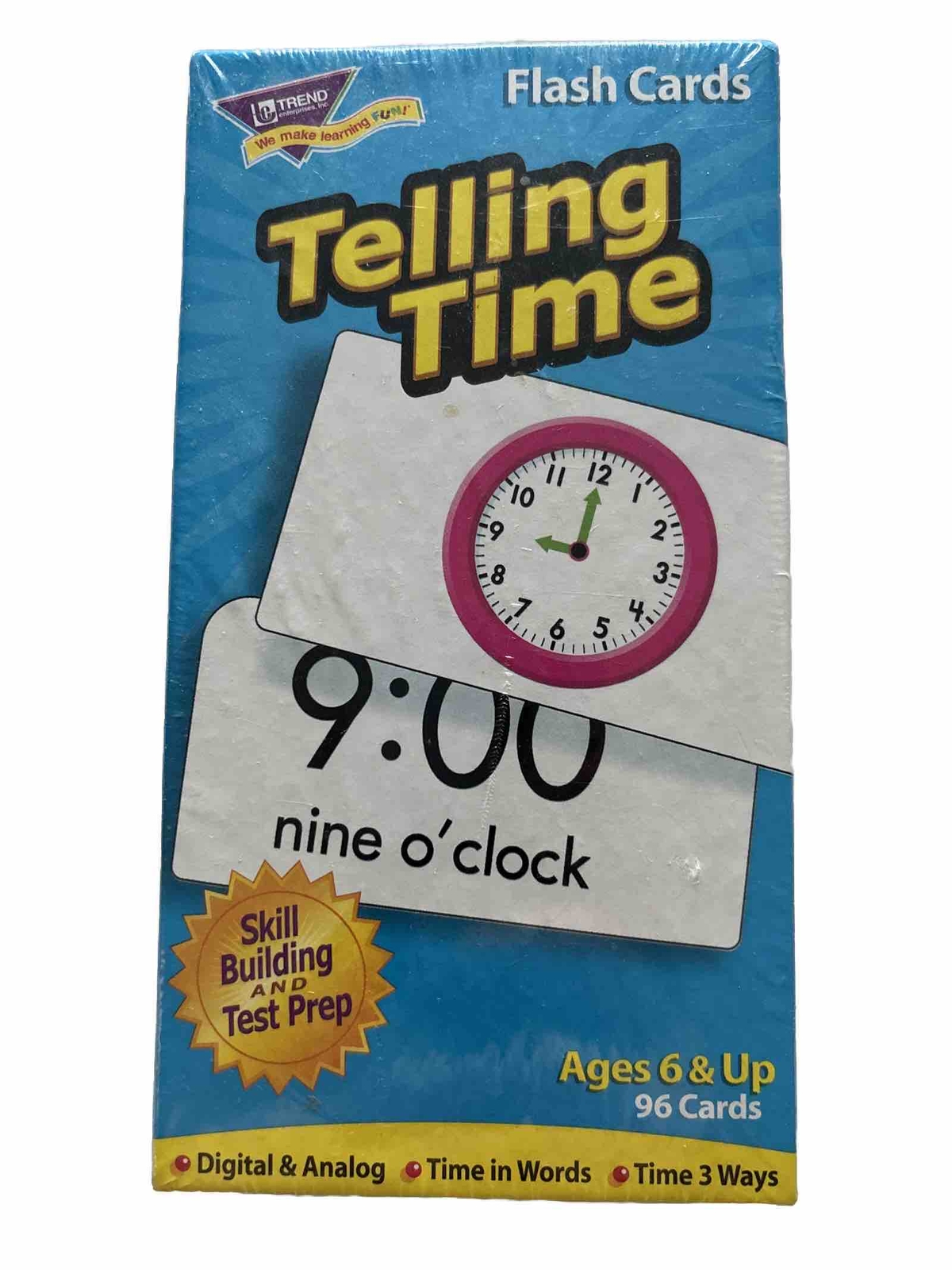 Trend Enterprises Telling Time Flash Cards, Pack of 96 | eBay