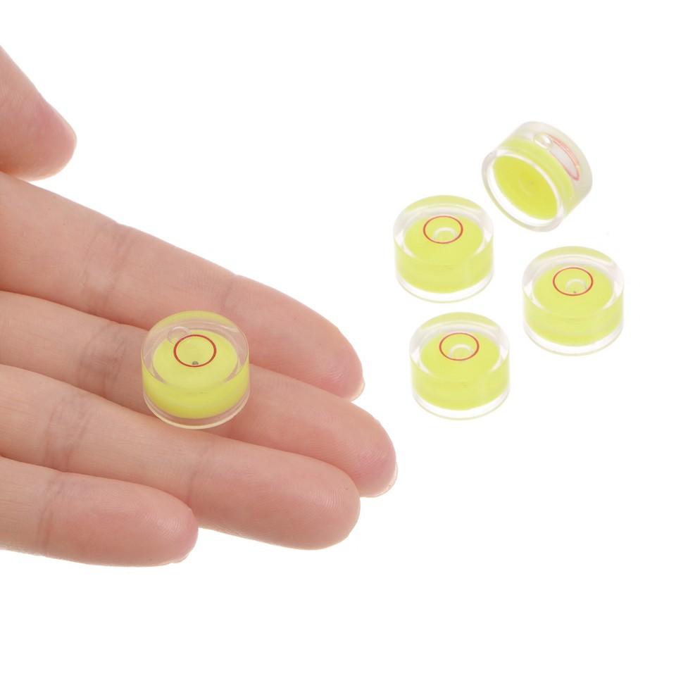 5pcs Small Circular Bubble Spirit Levels 15x8mm Tiny Level Leveling ...