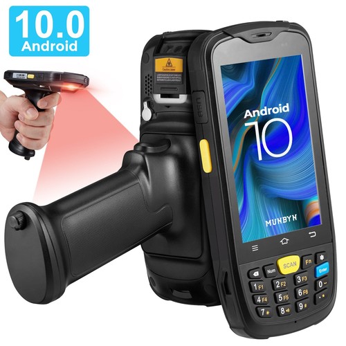 MUNBYN Android 10.0 Barcode Scanner with Handle Zebra 2D Scanner ...