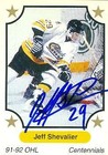 Jeff Shevalier autographed Hockey Card (North Bay) 1991 7th Inning ...