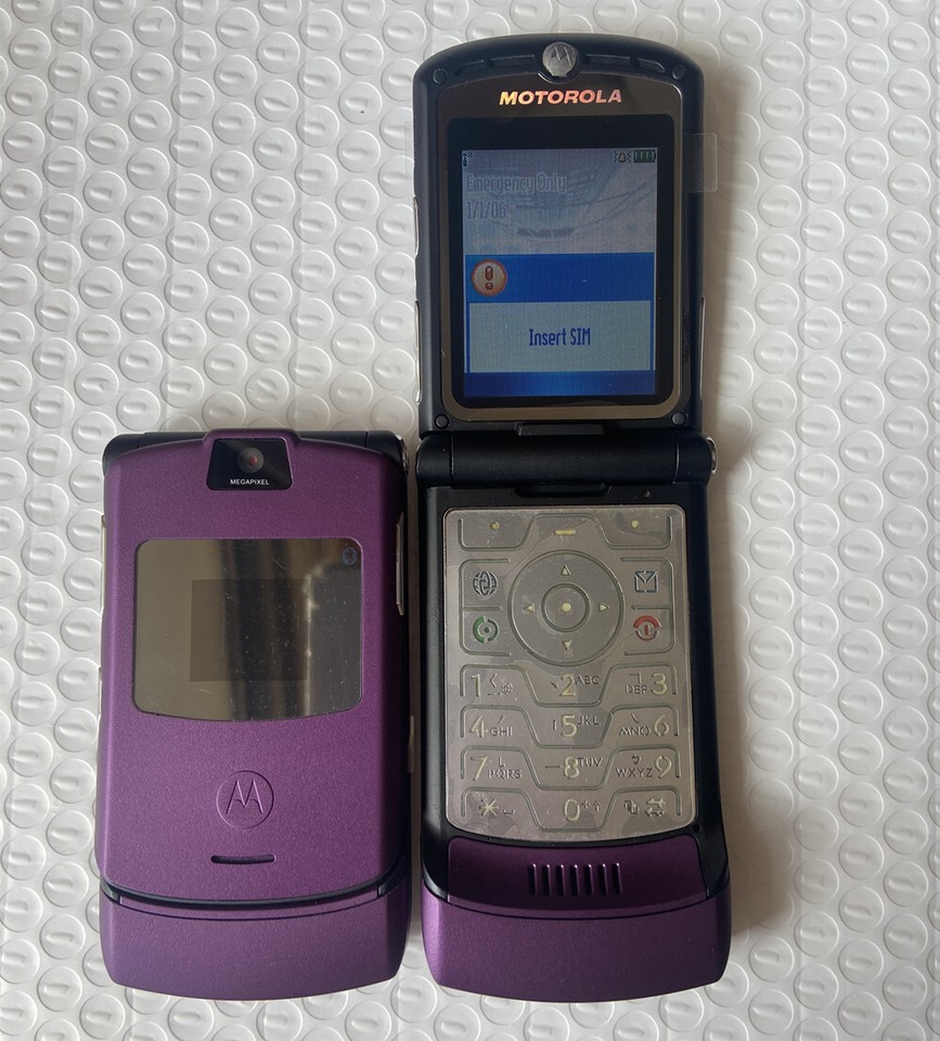 Original Motorola RAZR V3 Flip Mobile Phone Unlocked Cellphone Camera ...