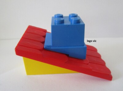 Lego 787c03 + 790 Fabuland Roof Red Yellow Tuile Chimney Cheminée 3667 ...