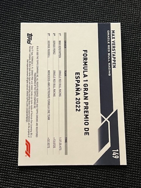 2023 Topps Chrome Formula 1 F1 Checkered Flag Refractor MAX VERSTAPPEN ...