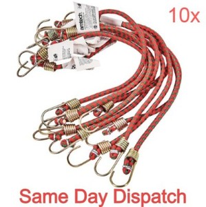 10pc Bungee Cords Wires with Hooks Cables Straps Bungie Elastic Rope ...
