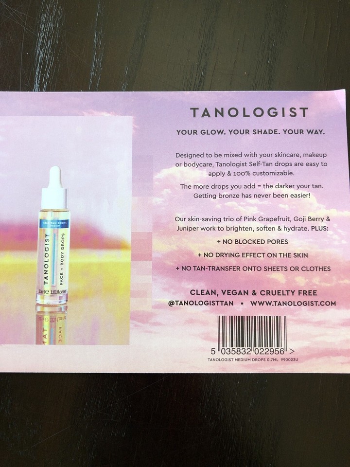 Tanologist Express Tan Self Drops Medium Odorless Technology Sample ...