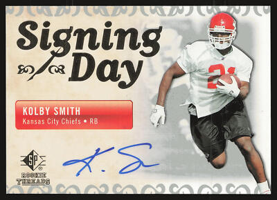 2007 SP Rookie Threads #SDA-KS Kolby Smith Signing Day Autographs AU | eBay