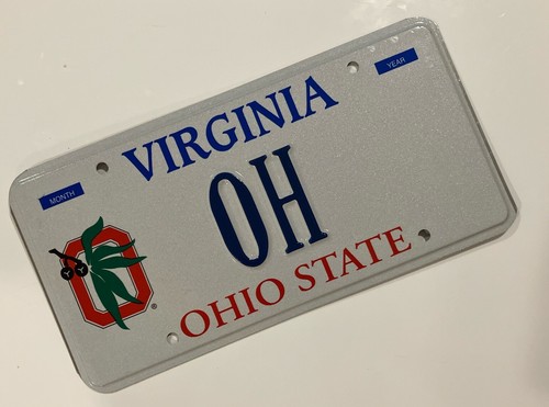 Virginia Personalized Vanity License Plate Collegiate Ohio State OH Man ...