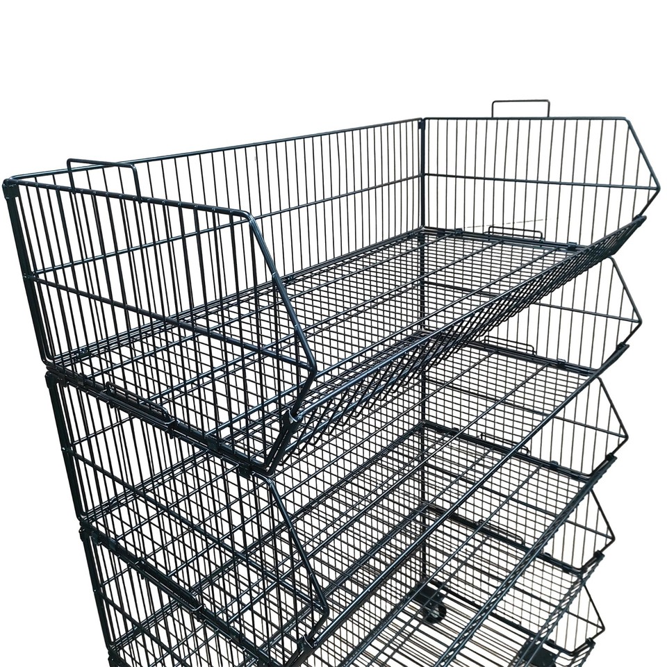 Retail Shop Supermarkets Stacking Shopping Baskets Metal Plastic Retail ...