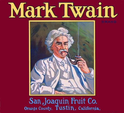 Tustin California Mark Twain Orange Citrus Fruit Crate Label Vintage Art Print | eBay