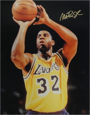 Magic Johnson Hand Signed Autographed 16x20 Photo Free Throw LA Lakers ...