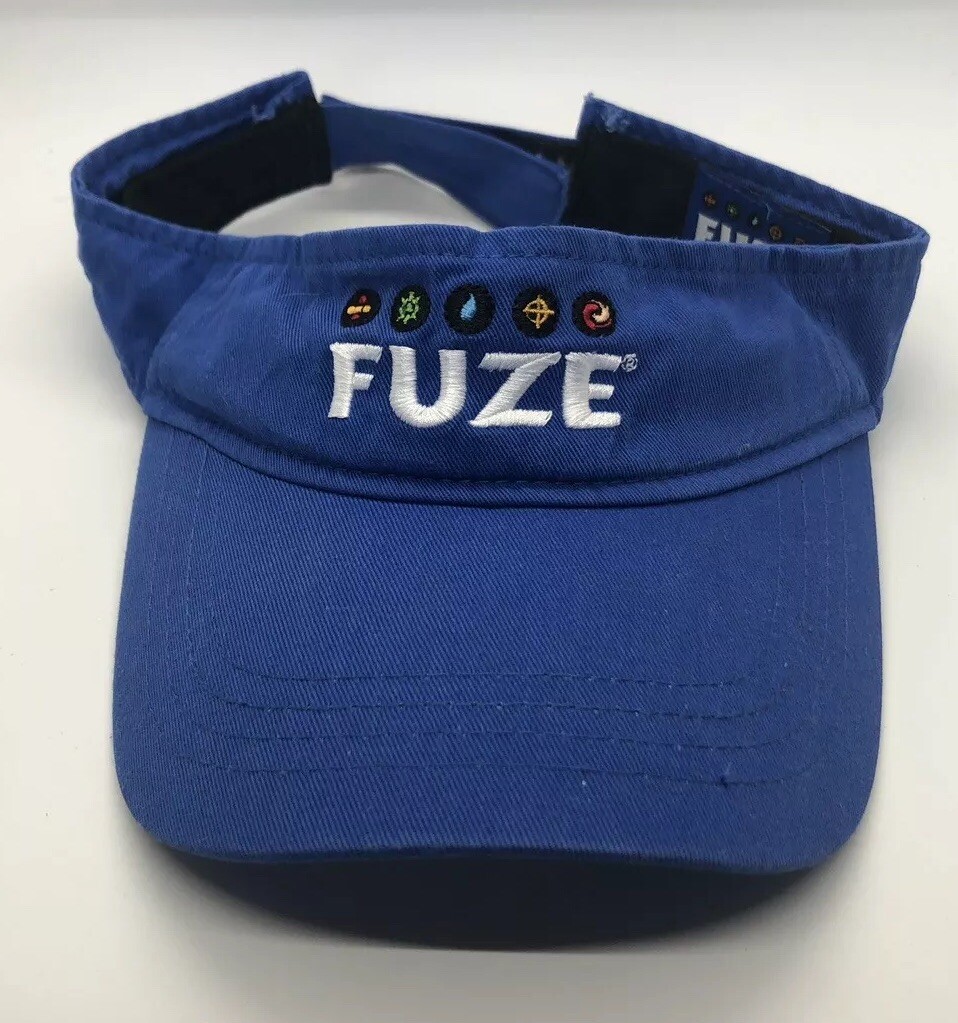 Fuze Visor Cap Hat Fuzebev.com Adjustable Adult Blue 100% Cotton | eBay