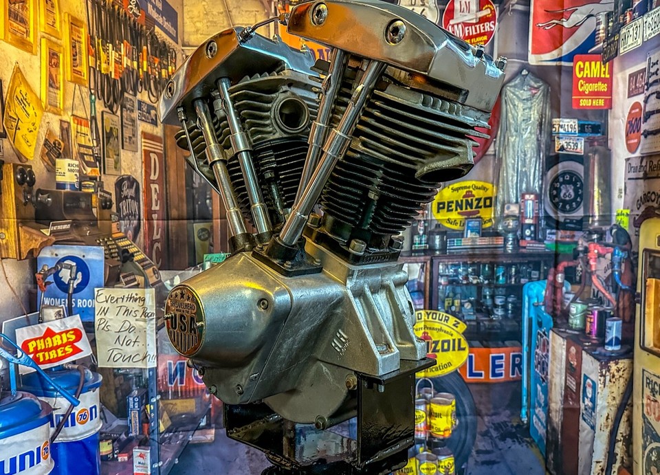 Shovelhead Made In The USA Brass Points Timing Cover Harley Davidson ...