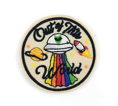 out of the world UFO alien Applique Iron On Patches 1804 | eBay