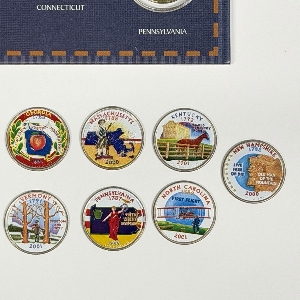 (LOT OF 20) 1999-2000 US State Washington Quarters Colorized Novelty ...