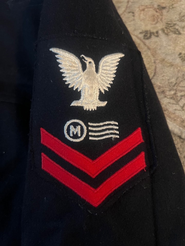 USN Navy WW2 WWII Blue pullover, Mailman 2nd Class | eBay