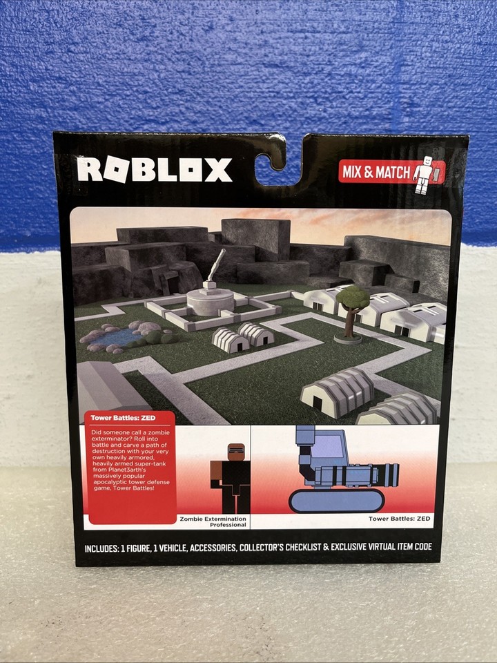 ROBL0X TOWER BATTLES: ZED Mix & Match Figure Set With Tank Vehicle New ...